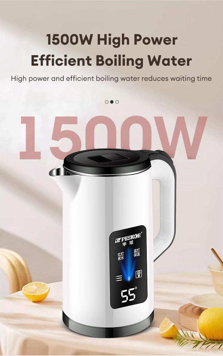 【Malaysia Plug】3L Kettle Electric 304 Stainless Steel Household 1500W ...