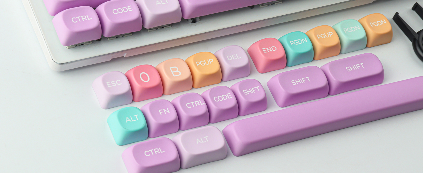 Soft Candy keycaps 126 Keys keycaps MOA Profile DYE-SUB Personalized ...