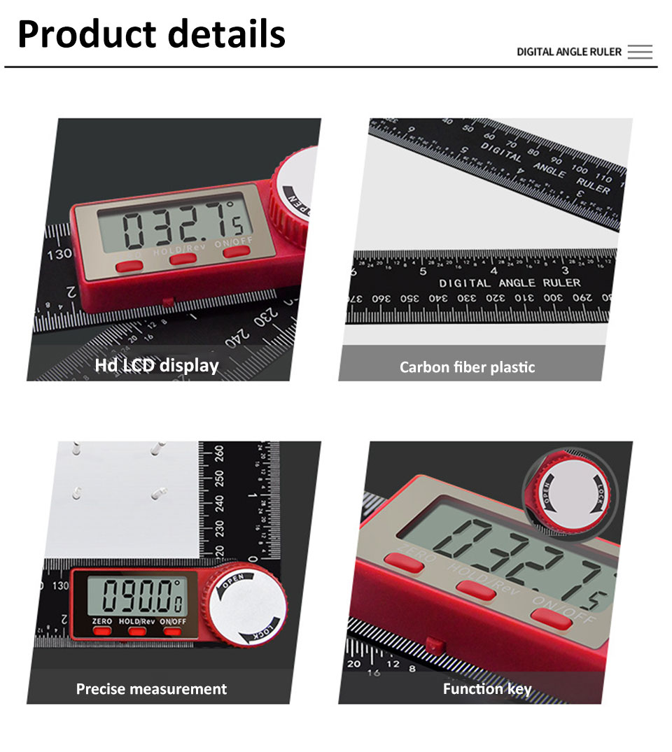360 ° Dual Function Professional Digital Angle Gauge High Precision ...