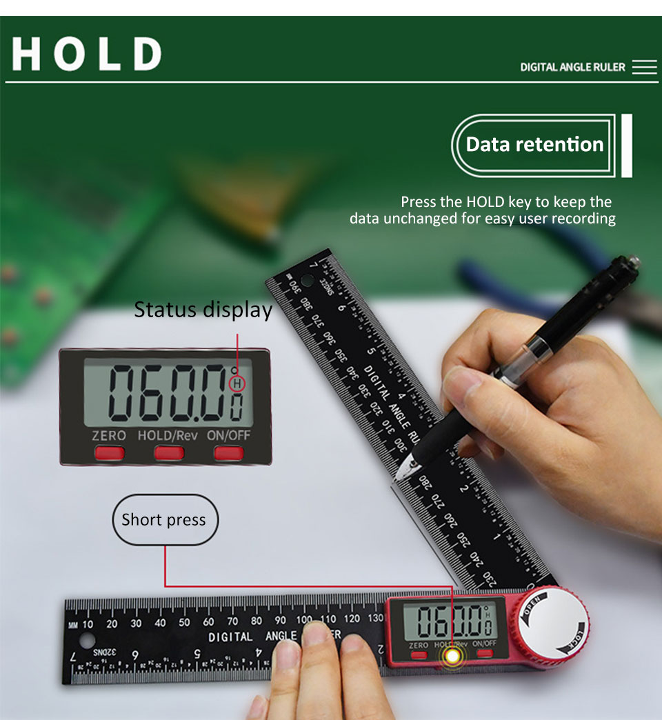 360 ° Dual Function Professional Digital Angle Gauge High Precision ...