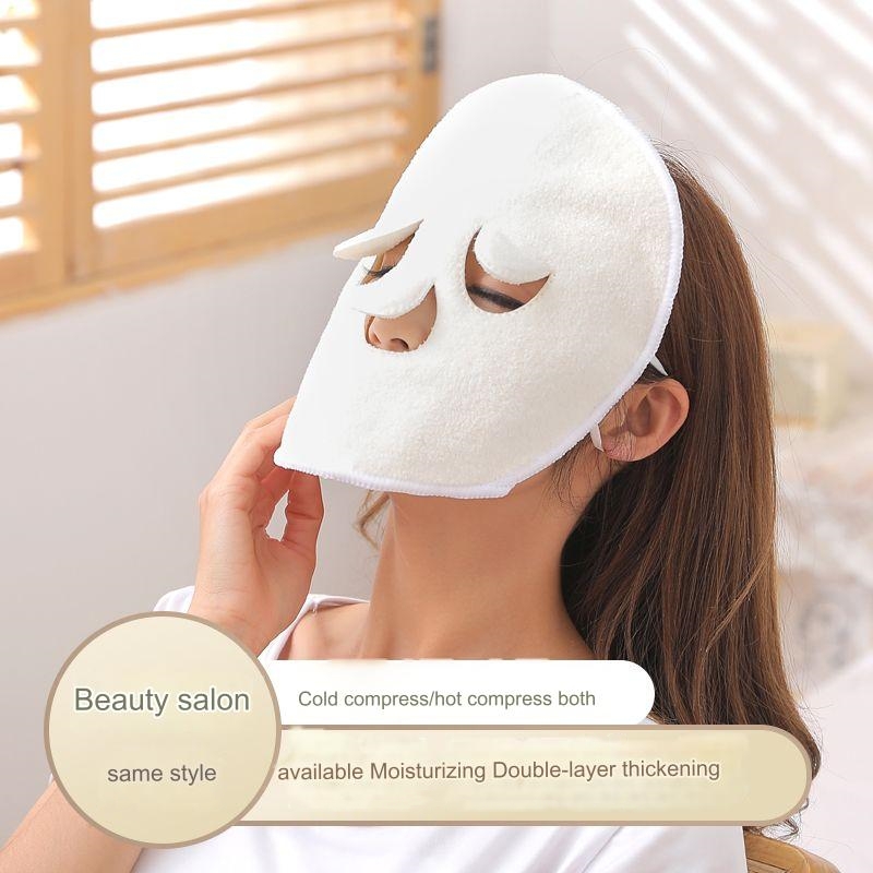 2-Layer Thickened Hot/Cold Compress Towel Pure Cotton Face SPA Towel ...