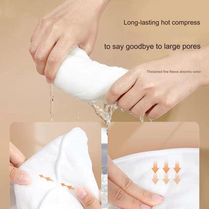 2-Layer Thickened Hot/Cold Compress Towel Pure Cotton Face SPA Towel ...