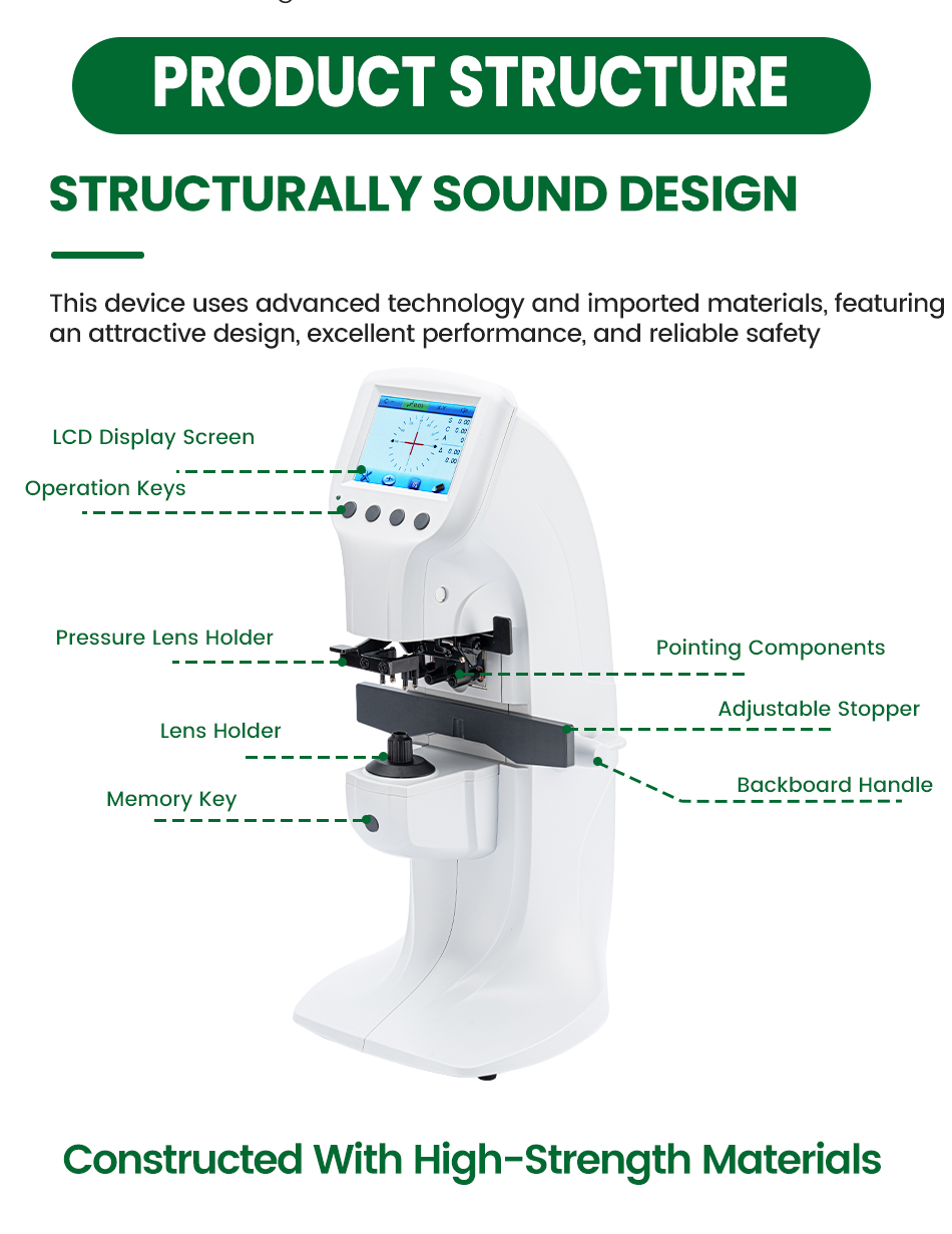 New Auto Lensmeter D-900 Focimeter 3.5" True Color Monitor | Optometric ...