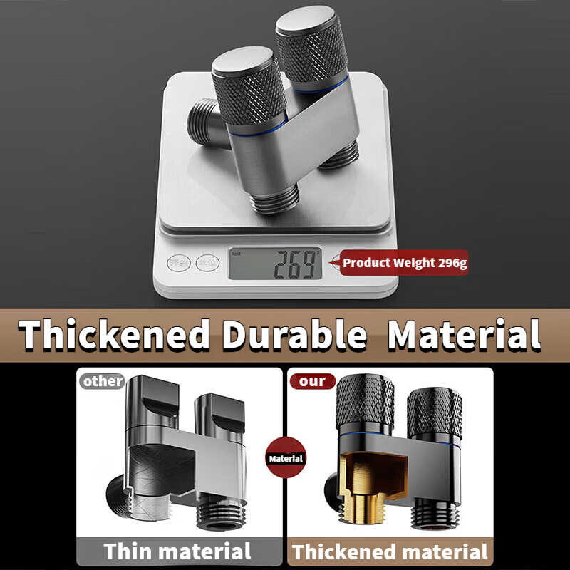 (Local Shipment) Aluminum Alloy Double Head Water Tap 2 Way One-in Two ...