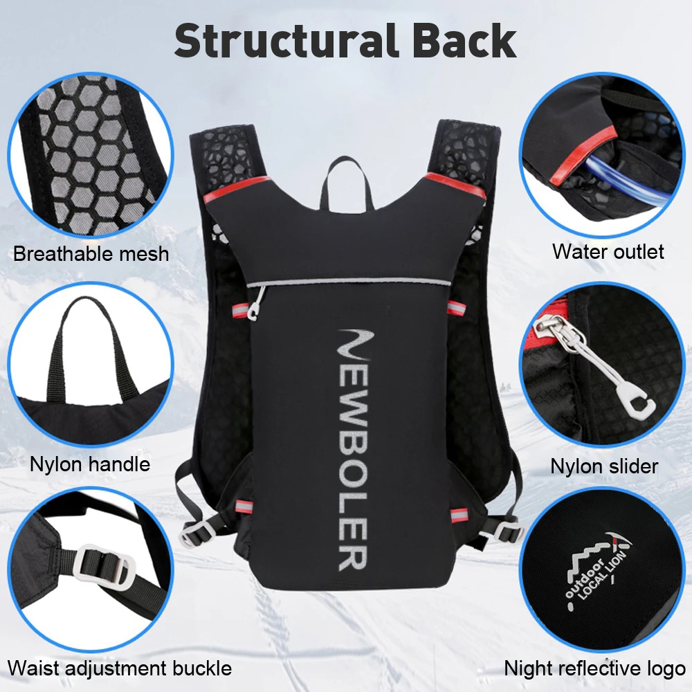 Newboler Bike Hydration Bag Lightweight Running Vest with 2L Water ...