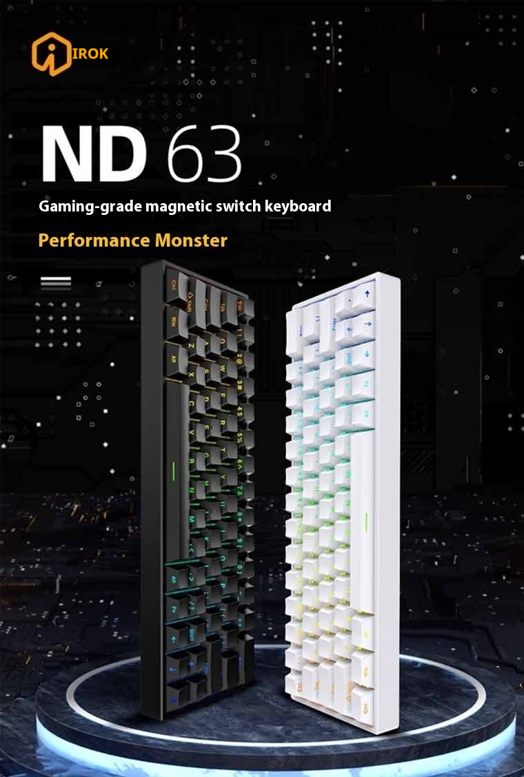 IROK ND63 PRO wired magnetic axis mechanical keyboard, aluminum alloy ...
