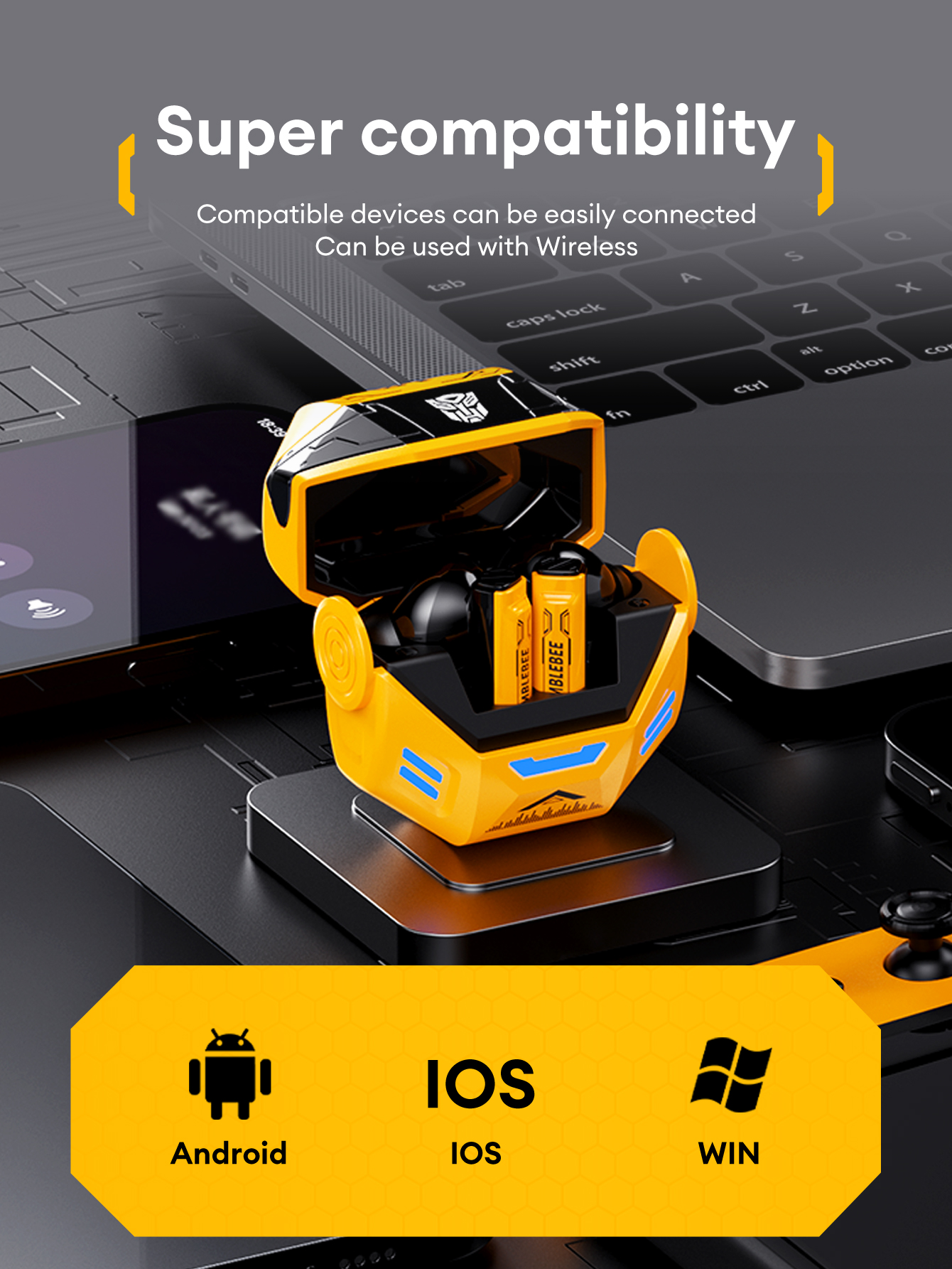 Transformers TF-T36 ANC Noise Reduction Wireless Bluetooth Earbuds ...