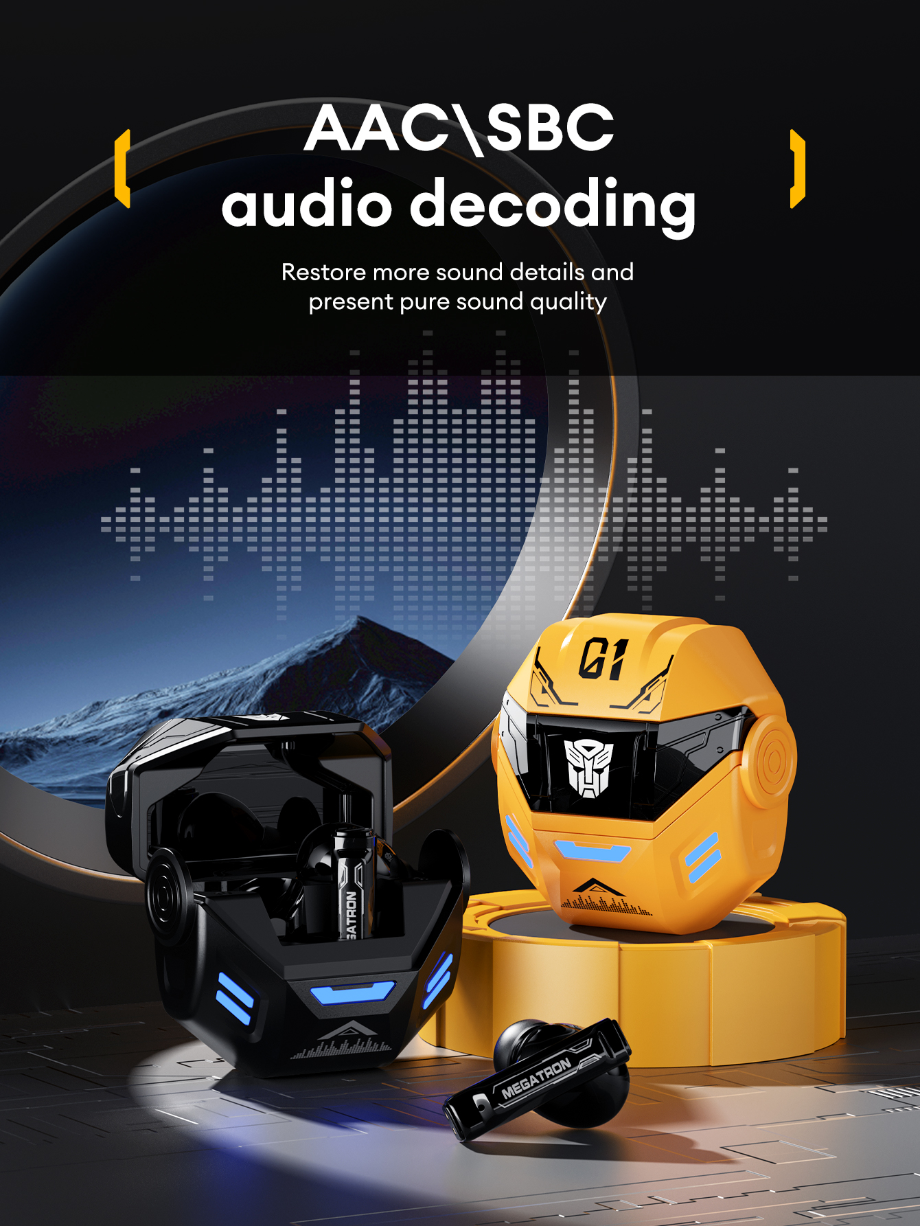 Transformers TF-T36 ANC Noise Reduction Wireless Bluetooth Earbuds ...