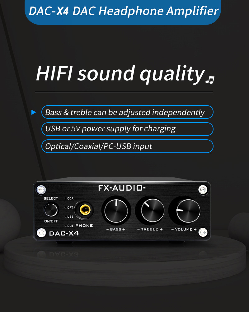 Fx-audio DAC-X4 Fever hifi Lossless USB Decoder Sound Card Optical ...