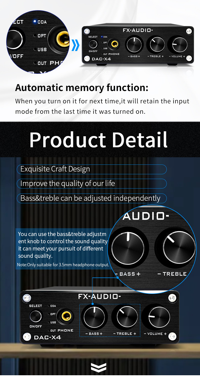 Fx-audio DAC-X4 Fever hifi Lossless USB Decoder Sound Card Optical ...