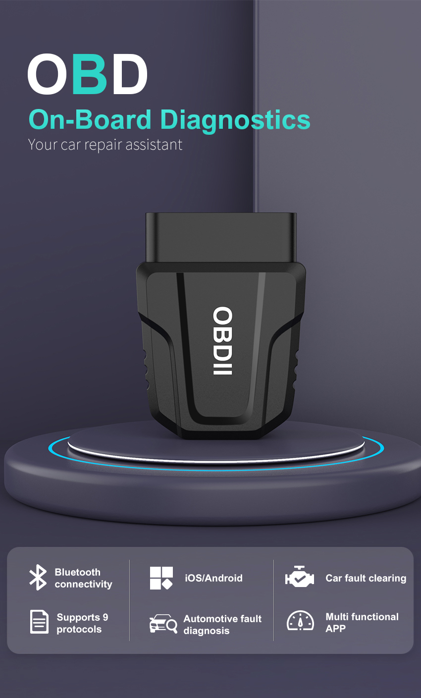 V011 Bluetooth 5.4 Full Function OBD Home App For iOS/Android Car OBD2 ...