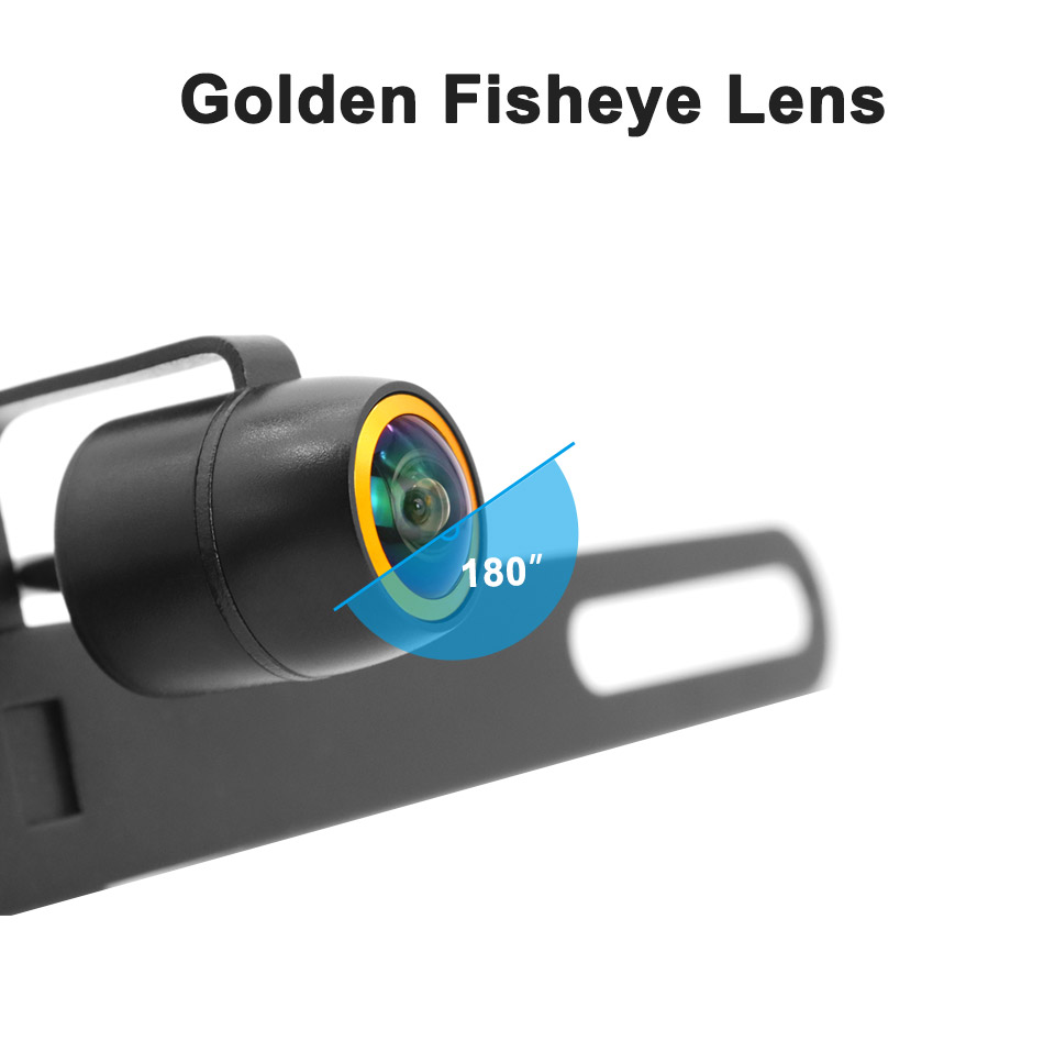 Smartour 4K AHD 1080P Rear View Camera Golden Len License Plate Frame ...