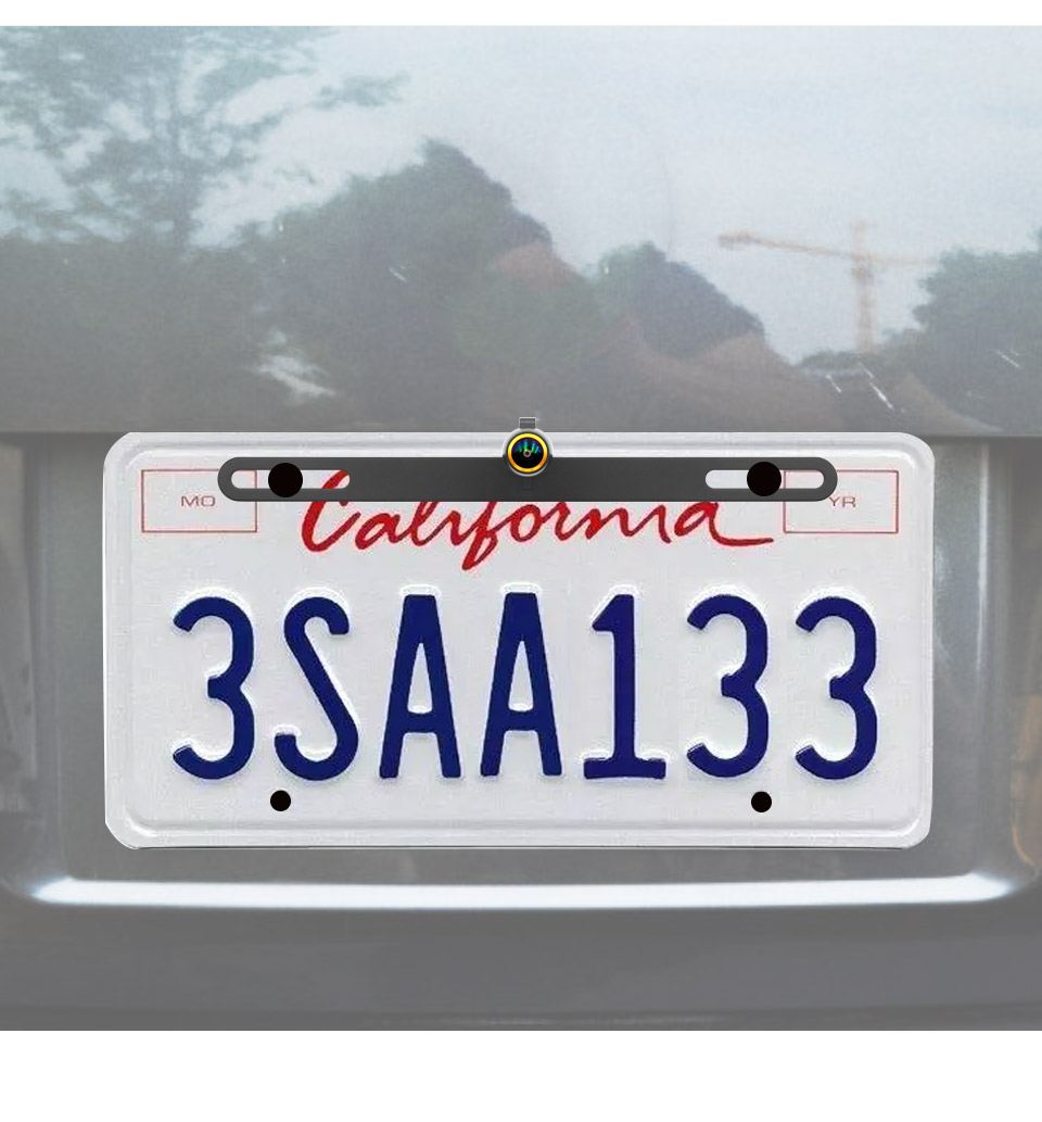 Smartour 4K AHD 1080P Rear View Camera Golden Len License Plate Frame ...
