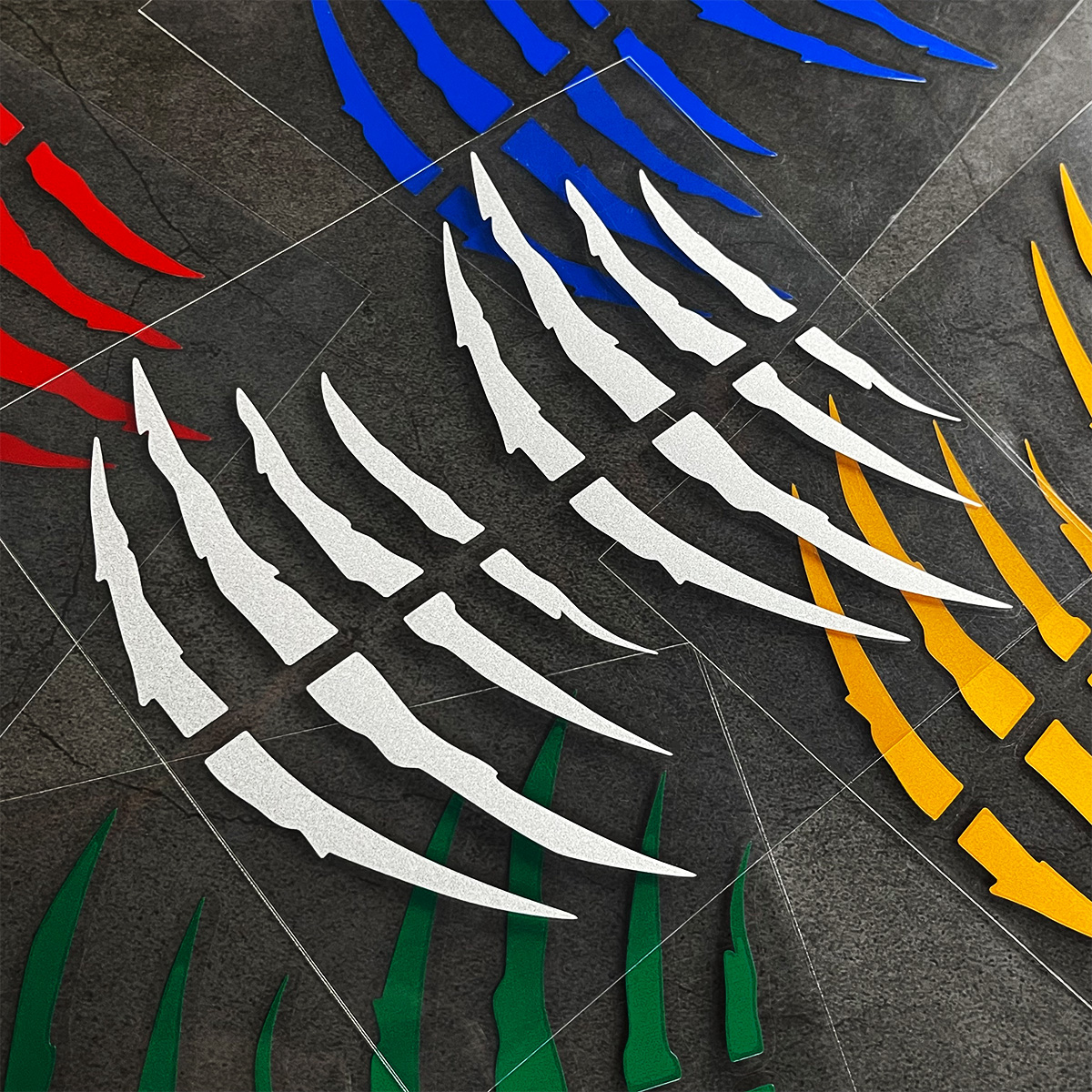 6 Color/Demon Claw Motorcycle Bike Helmet Decals Moto Rear Box Side ...