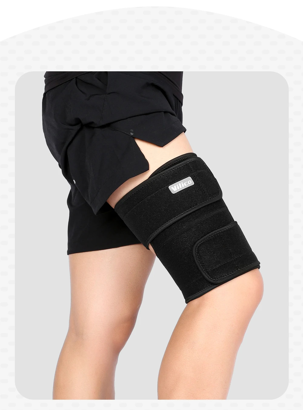 NEENCA Adjustable Compression Thigh Brace Knee Support Leg Sleeve Upper ...