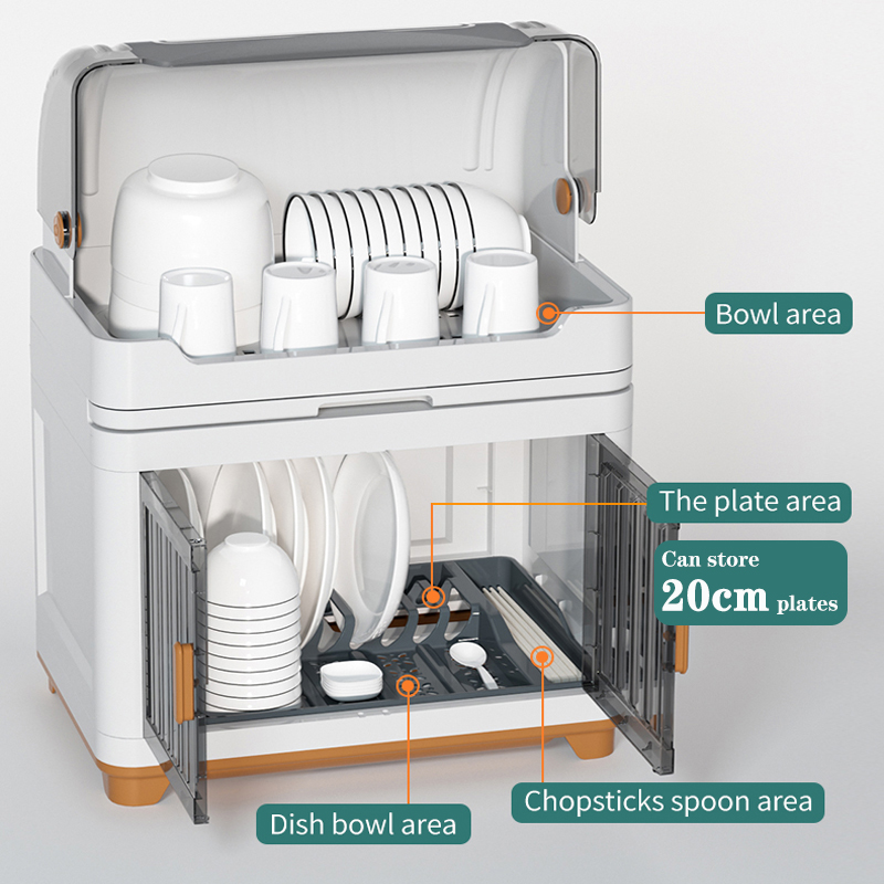 【COD】New Model Extra Large 2/3/4 Tier Dish Drainer With Cover - Dish ...