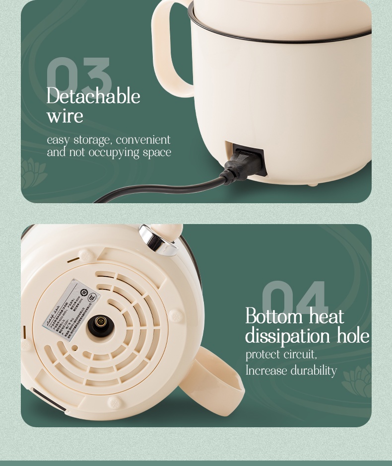 KONKA 800W Electric Boiling Pot Multi-Function Cooker Rice Cooker ...