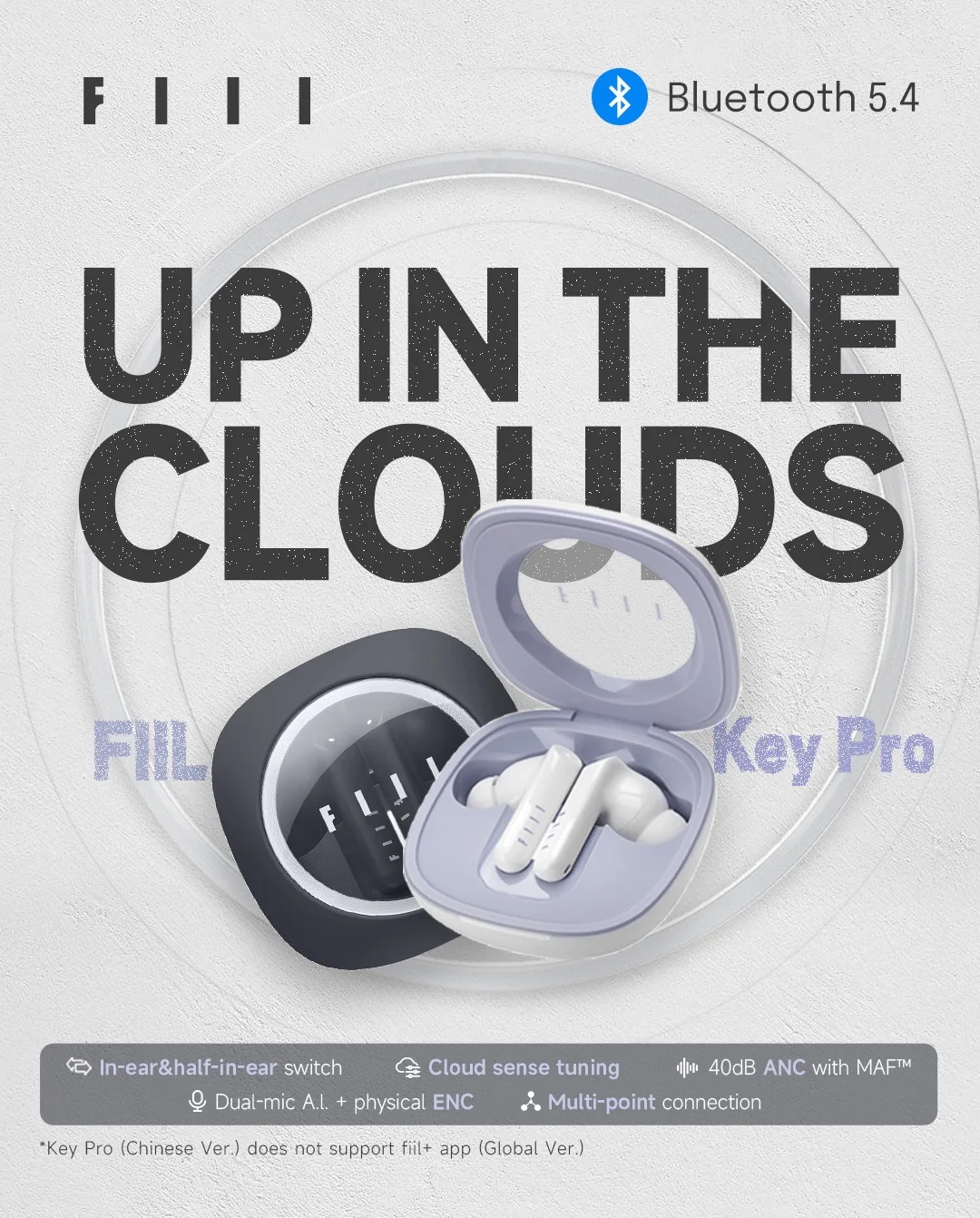 FiiL Key Pro Wireless Earphone 40dB ANC MAF ™ Active Noise Cancellation ...