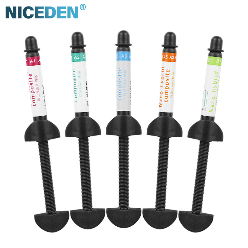 NICEDEN A1 A2 A3 A3.5 B1 Dental composite resin curing light Resin 2.5g ...