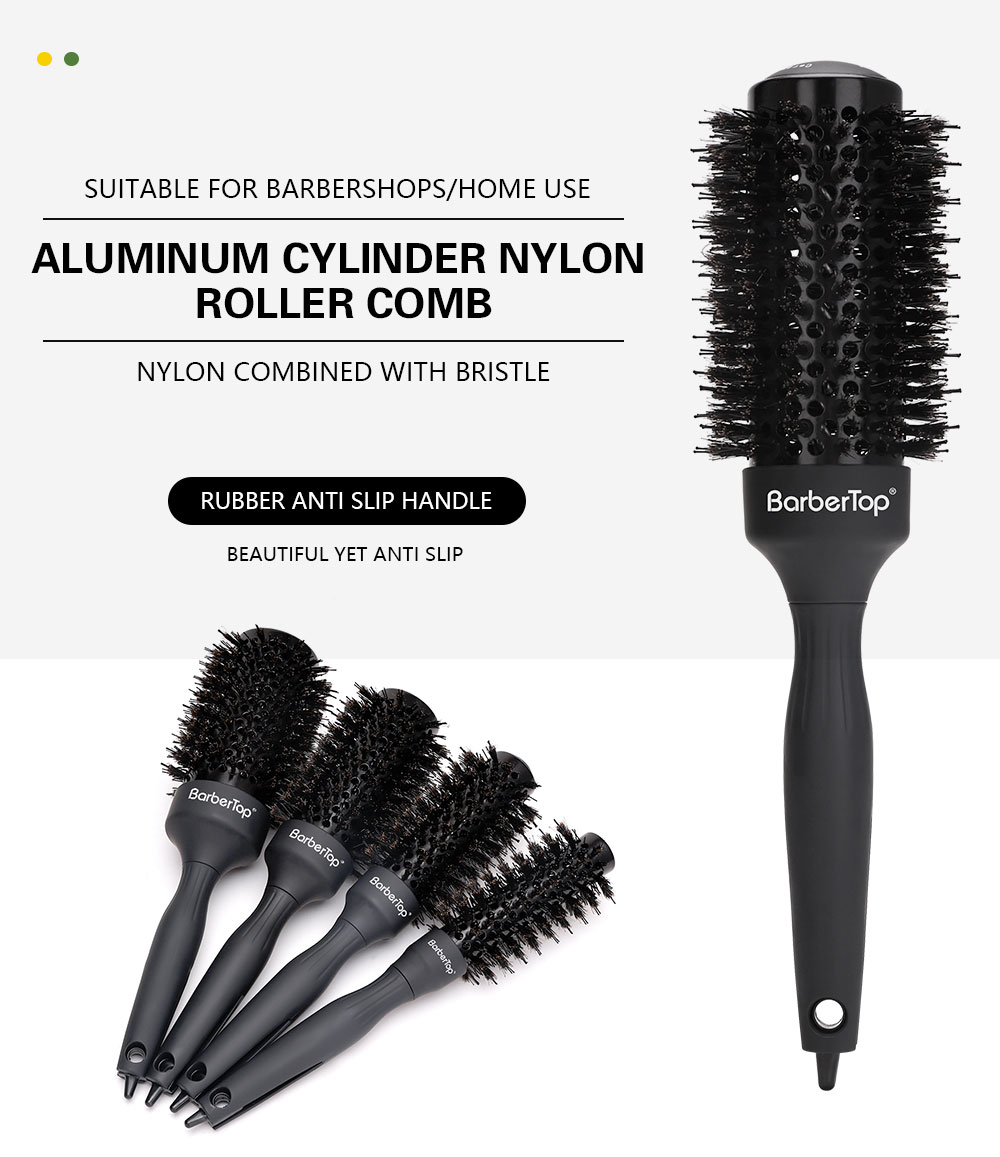 4 Sizes With Hair Black Aluminum Tube Comb Ladies Pear Blossom Ironing ...