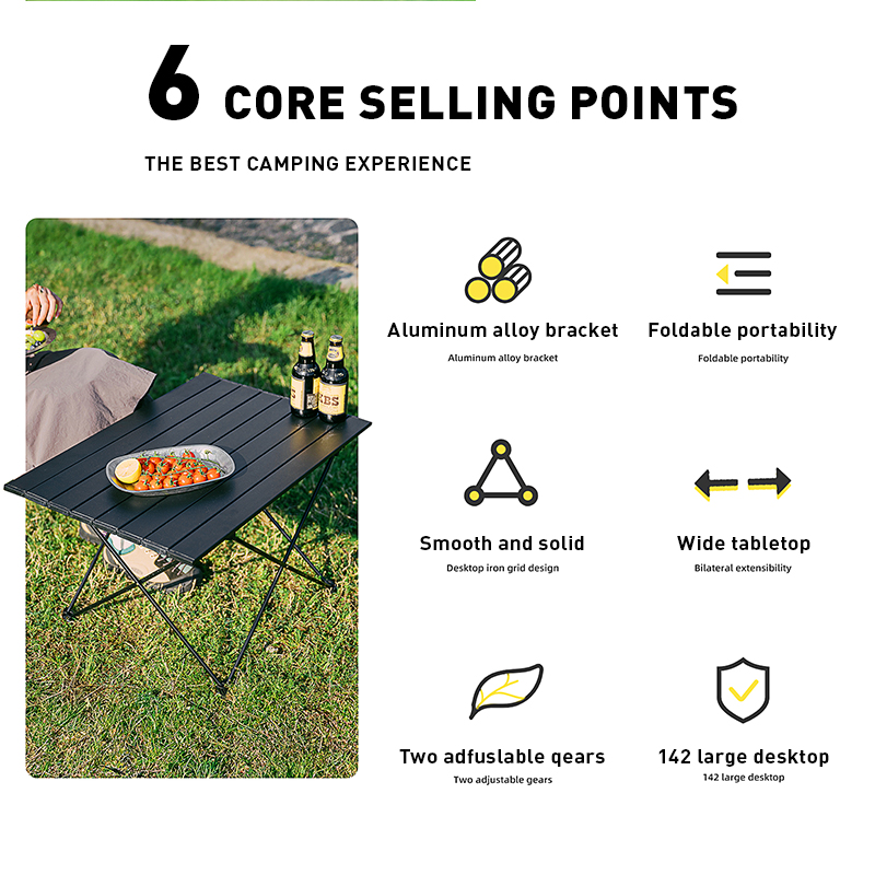 folding tables camping table light barbecue aluminum table portable ...