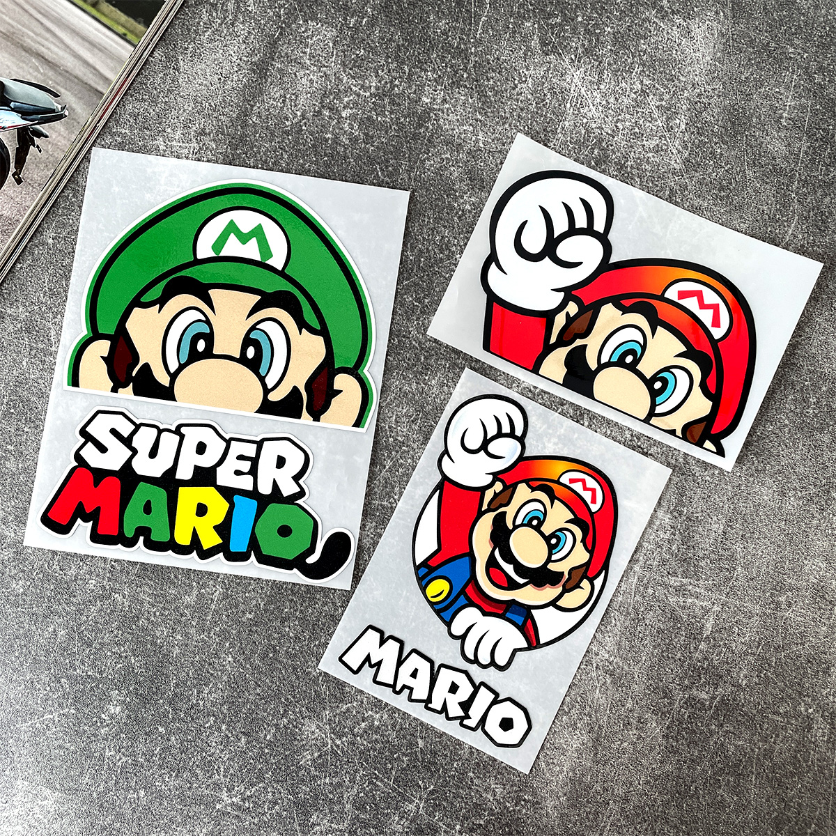 Cartoon Cute Stickers Super Mario Mario Creative Car Stickers electric ...