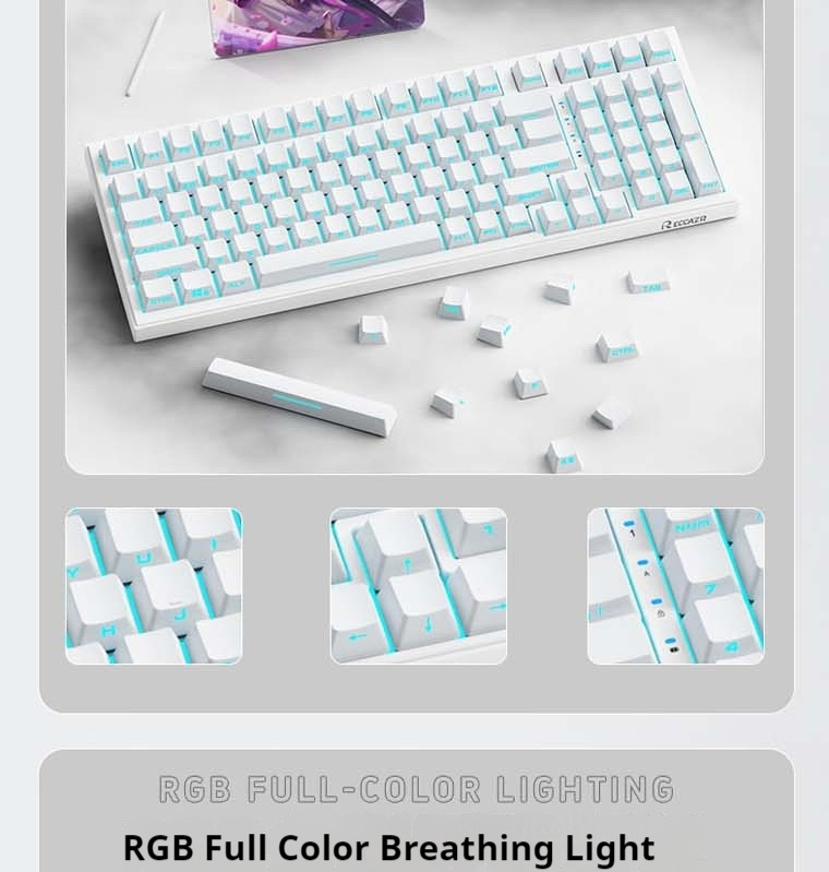 RECCAZR M99 Magnetic axis Mechanical keyboard Full Key Hot swappable ...