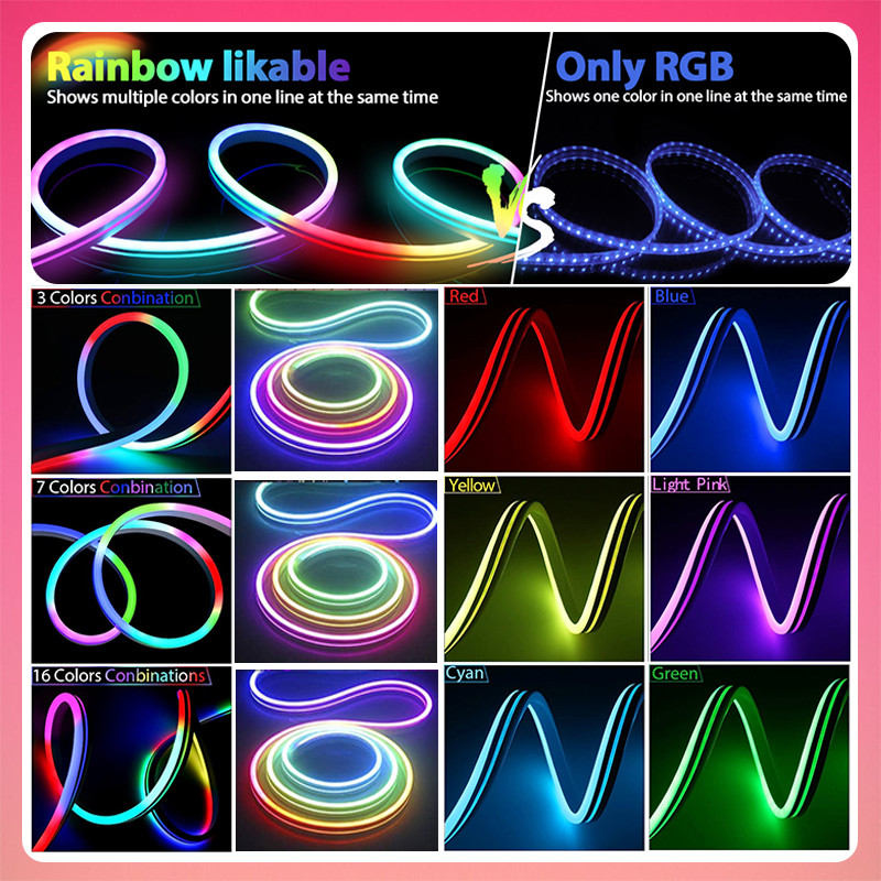 Christmas Lights Outdoor Waterproof RGBIC LED Neon Light with App ...