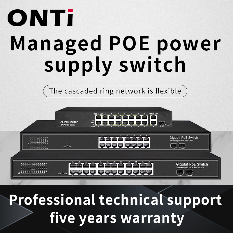 ONTi POE Switch 16-Port/18-Port/24-Port PoE+ Switch 10/100/1000Mbps ...