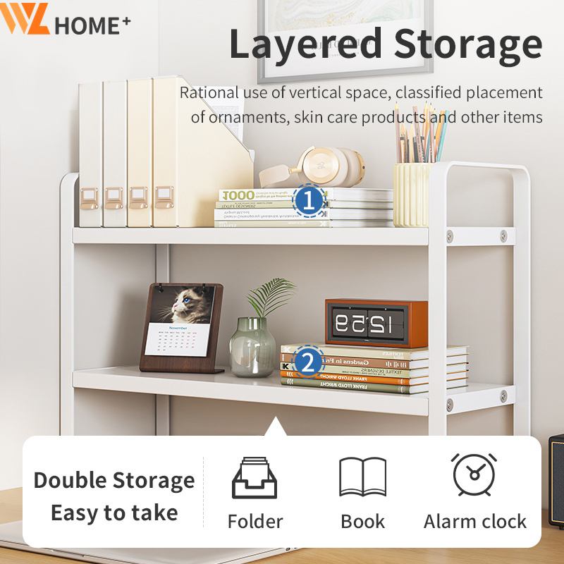 Desk Organizer Table Top Rack Desktop Rack Storage Rack Rak Bookshelf ...