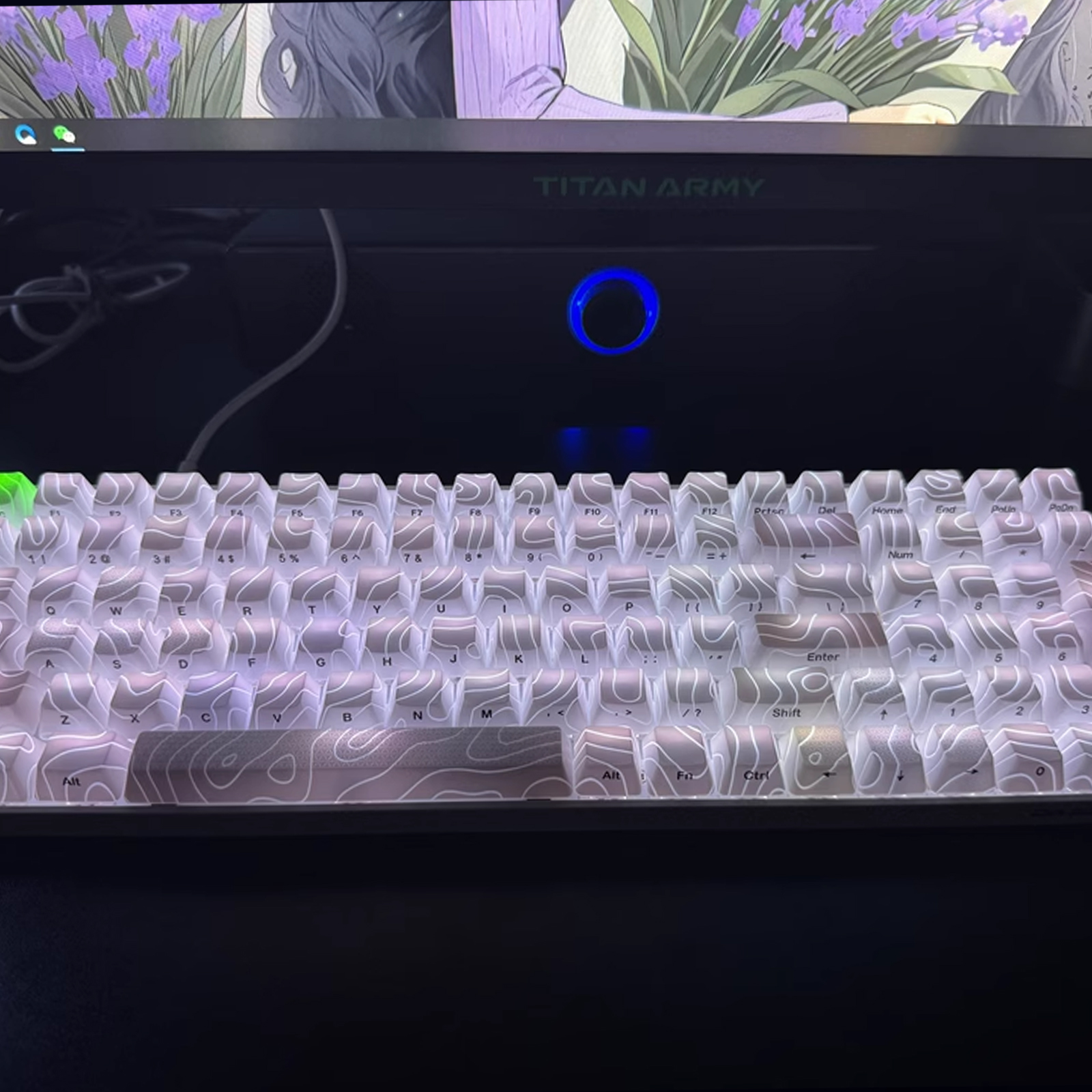 Contour 2.0 LED Translucent Keycap OEM Profile 61/118 Keys PBT Letter ...