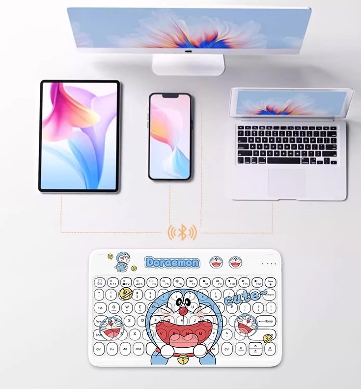 Kuromi 78-keys Cartoon Cute Bluetooth Wireless Mouse Keyboard Set ...