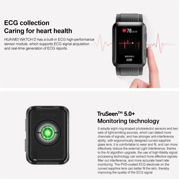 HUAWEI WATCH D Smart Healthy Watch 1.64 inch AMOLED Screen Support ECG ...