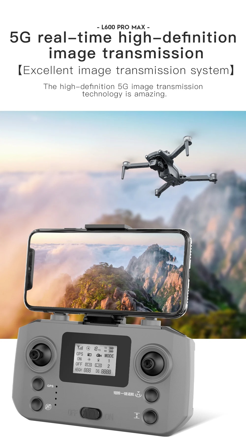 2025 Original L600 PRO MAX GPS Drone 8K HD Camera 3-Axis Gimbal PTZ ...