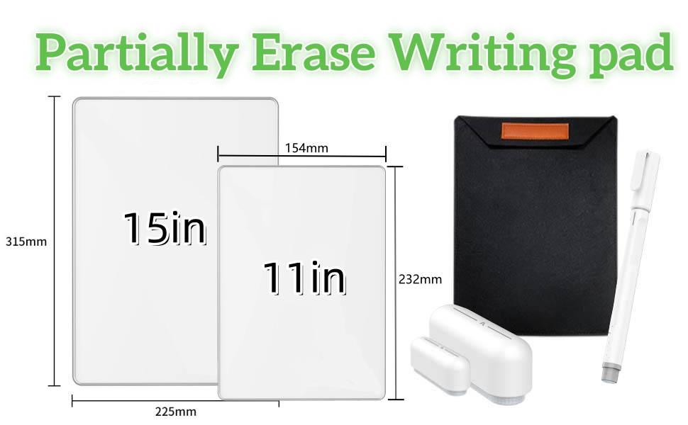 15 inch Magnetic Partially Erase Sketch Pad, Eye-Friendly Writing Pad ...