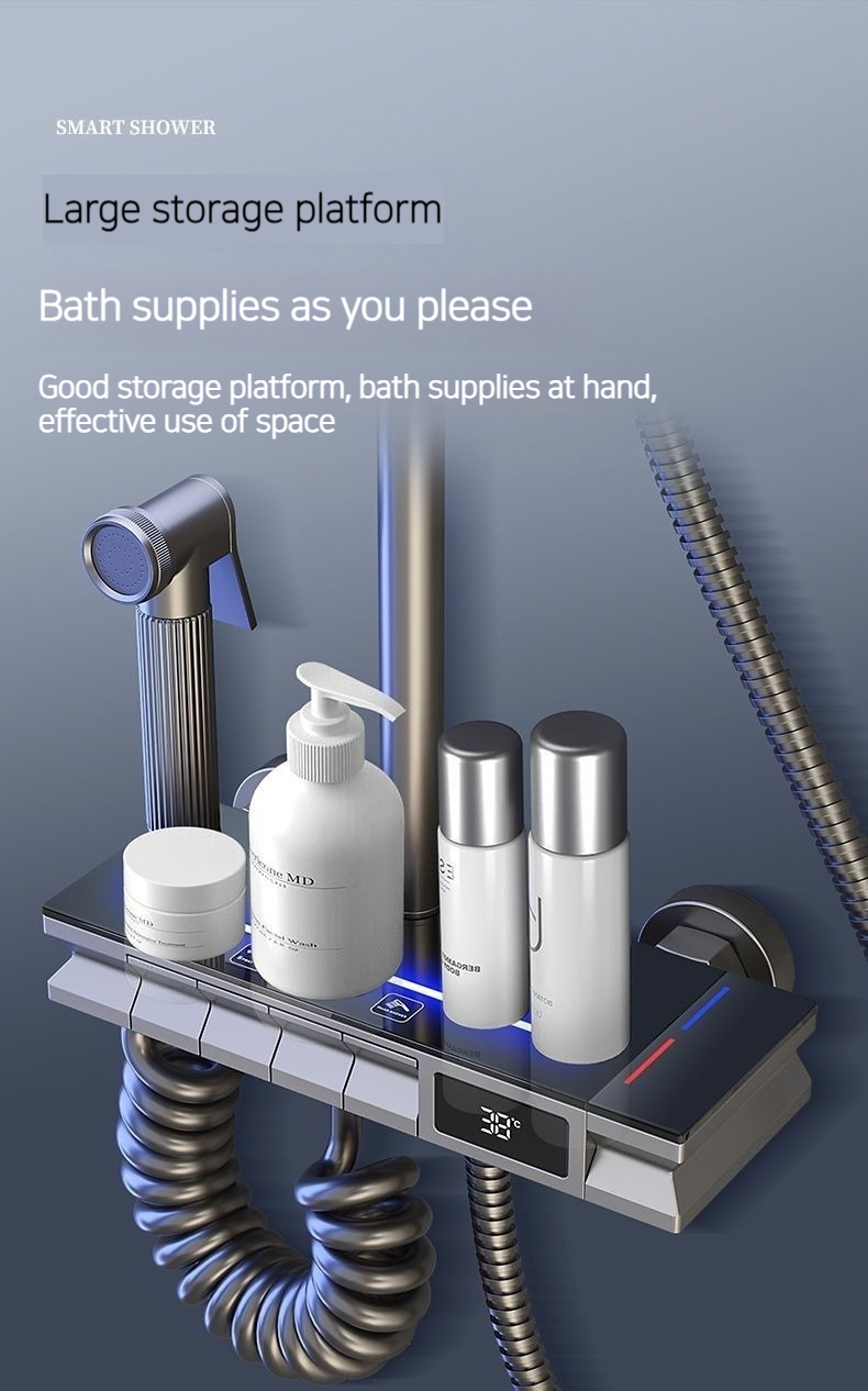 Shower Set Bathroom digital display shower set shower head shower ...