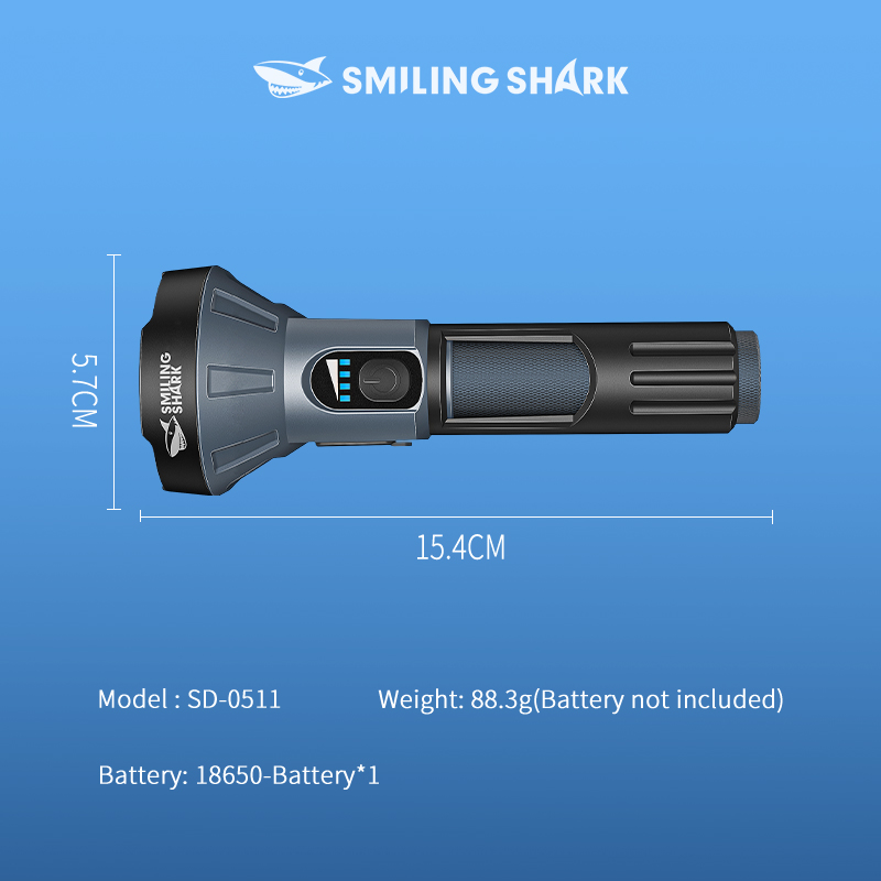 Smiling Shark SD0511 Led Torch Light Rechargeable COB Flashlight 4 ...