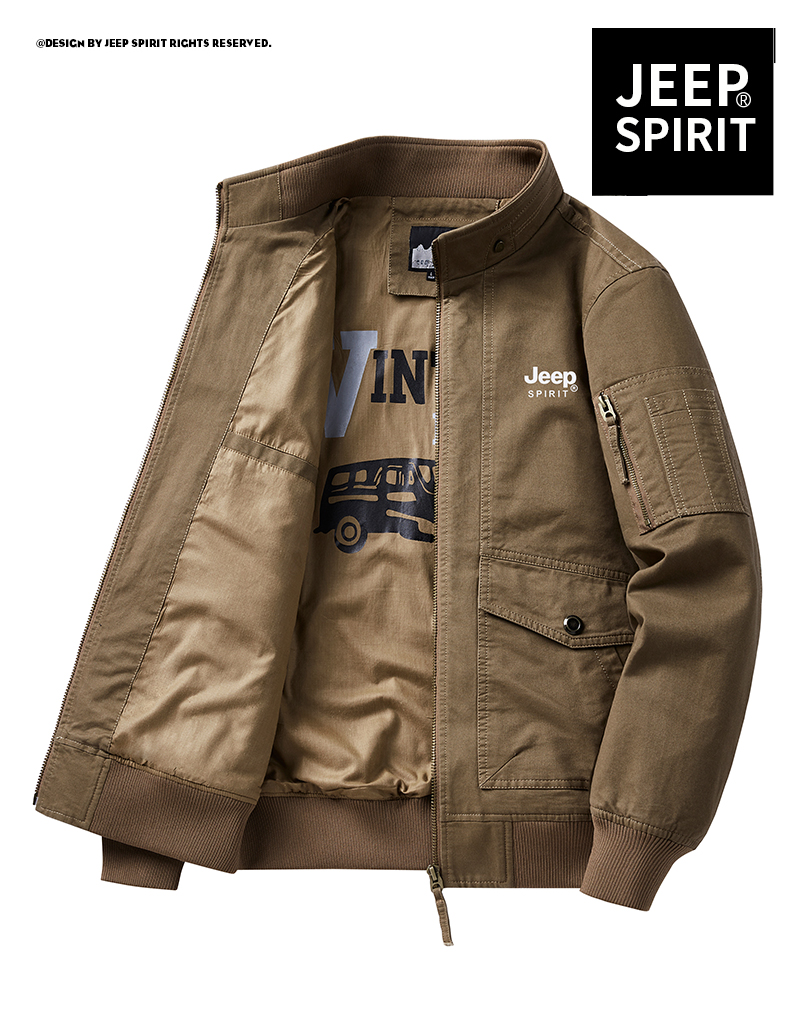 JEEP SPIRIT 1941 ESTD Cotton Washed Old Pilot Jacket | Shopee Malaysia
