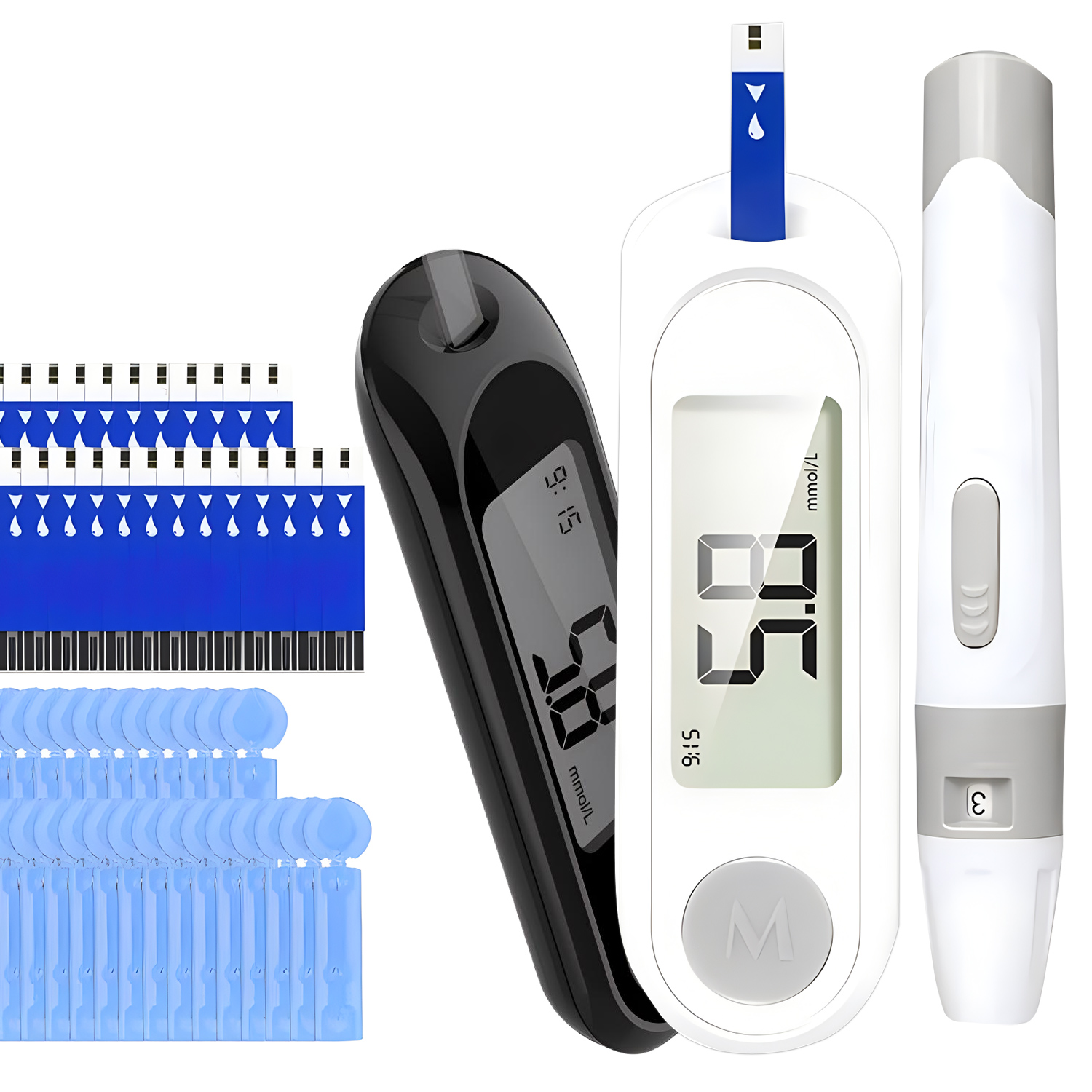 Blood Glucose Meter Diabetes Testing Kit Diabetes Lancet Machine Blood ...