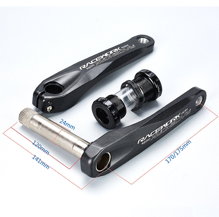 RACEWORK GXP MTB Crankset Mountain Bike 170/175mm Hollow BB Compatible ...