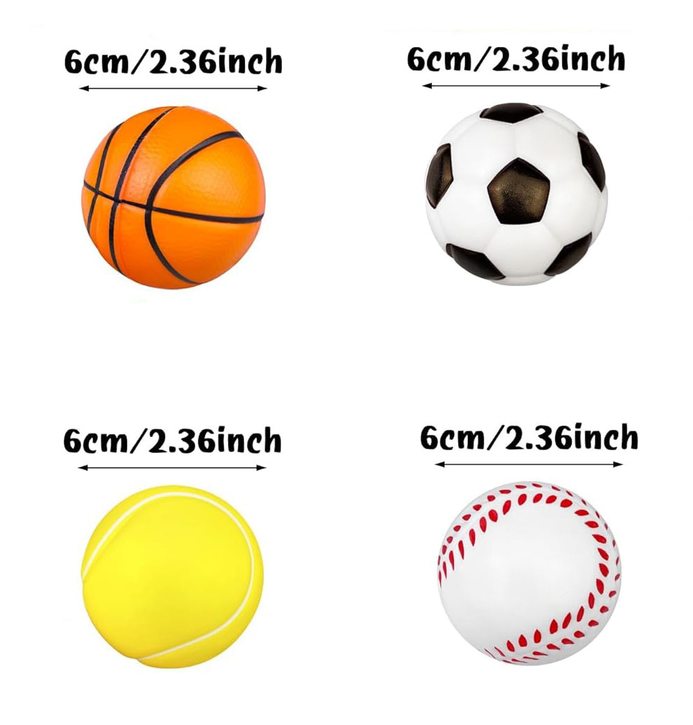 Football Basketball Foam Sponge 6cm Vent Pu Ball Decompression Tennis ...