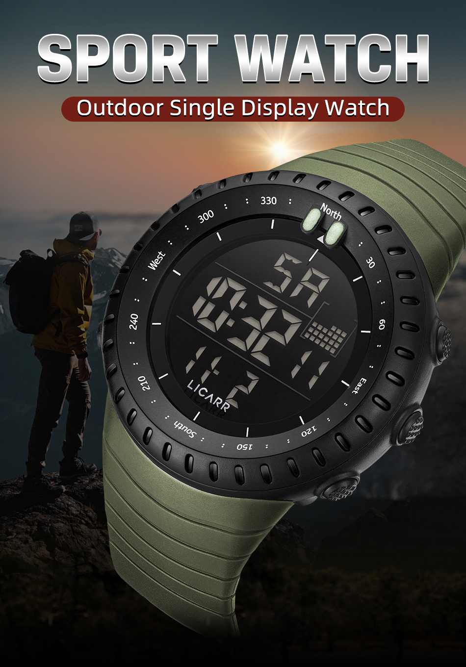 LICARR Original Genuine Brand Men's Watch Trendy Casual Waterproof Men ...