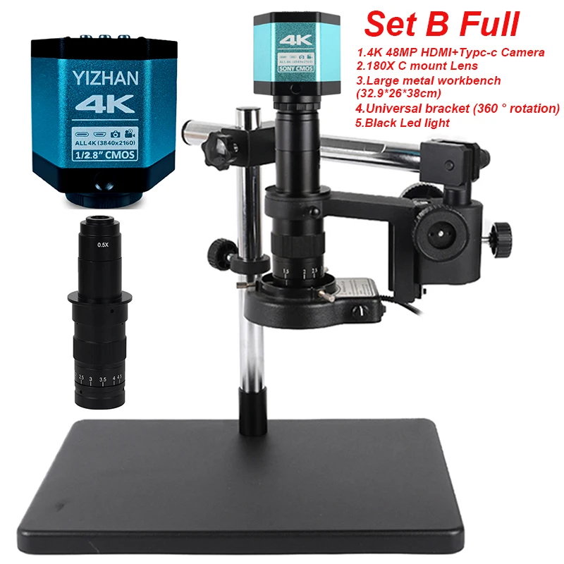 YIZHAN 4K Microscope 48MP Digital Microscope For Electronics USB ...