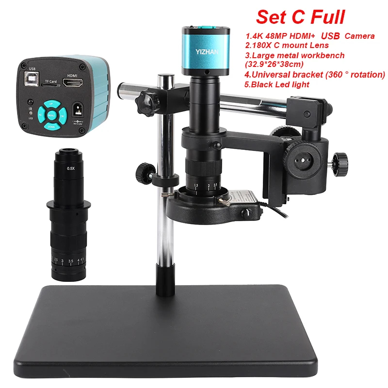 YIZHAN HDMI USB Industrial Electronic Digital Video Microscope Camera ...