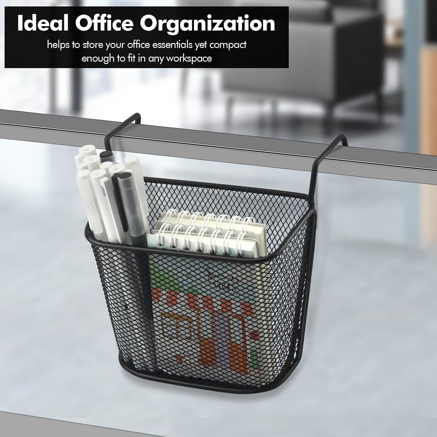 Cubicle Hanging Basket for Office, Cubicle Accessories Easy Hang-on ...