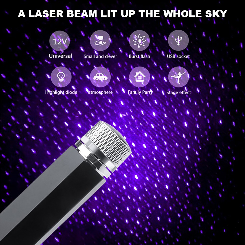 Led Starry Light Car Interior Mini LED Star Laser Atmosphere Ambient ...