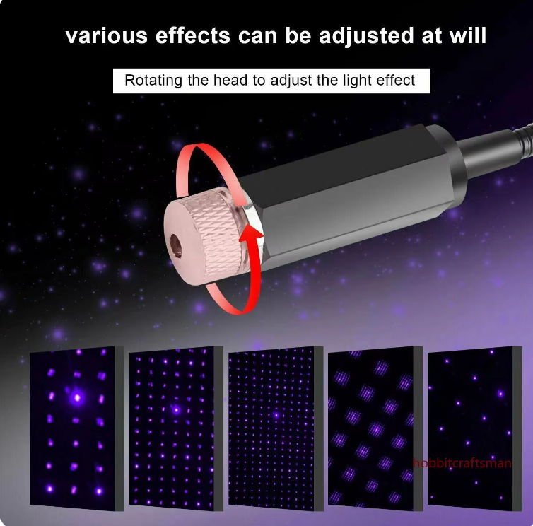 Led Starry Light Car Interior Mini LED Star Laser Atmosphere Ambient ...