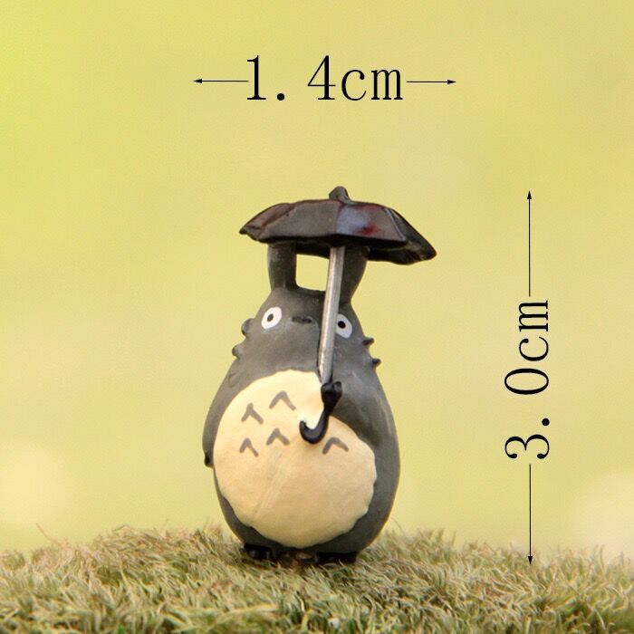 3cm Miyazaki Hayao Anime My Neighbor Totoro Figure Totoro Open Umbrella ...