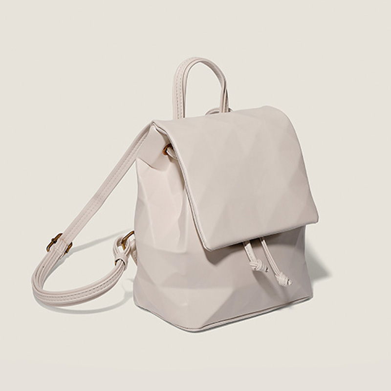 Leacat Trendy niche design geometric diamond grid backpack for work ...