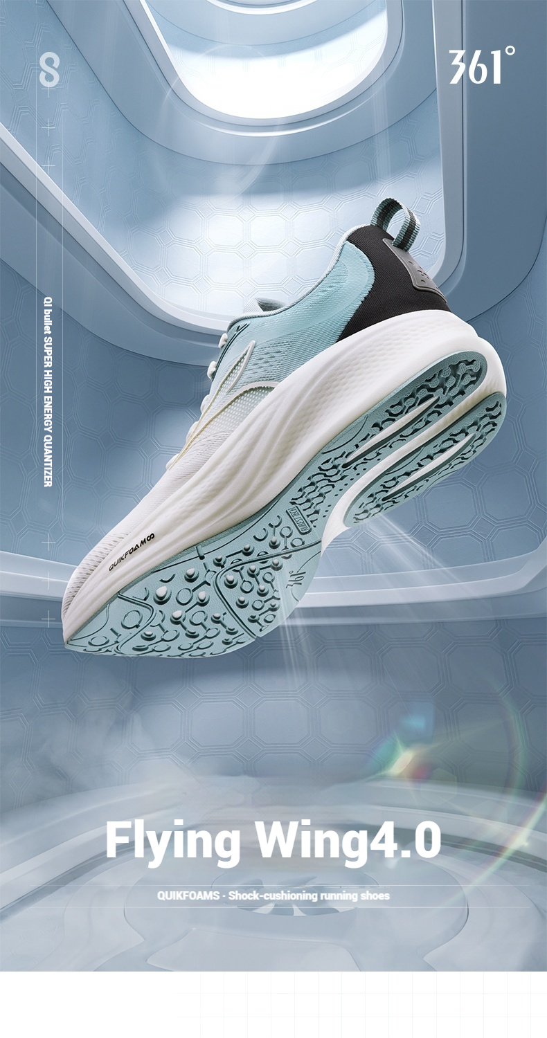 【361 Degrees】 Flying Wing 4.0 Men Running Shoes Lightweight Soft ...